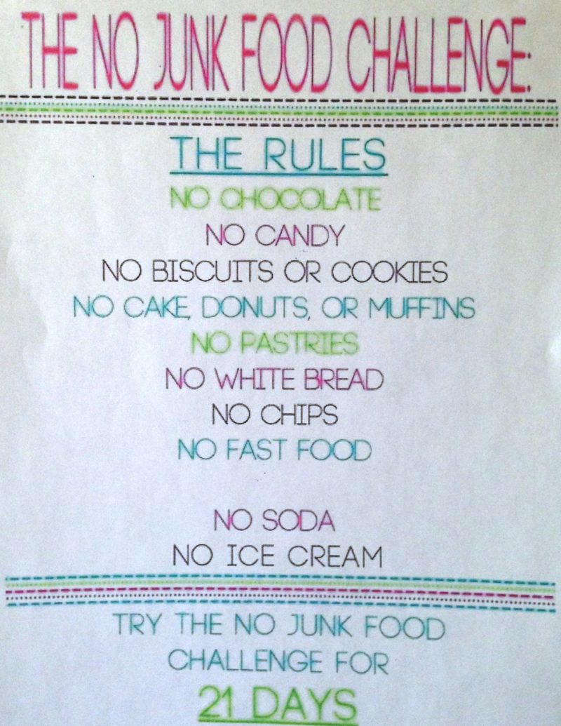 The NO Junk Food Challenge - Jennifer Goble Ph.D